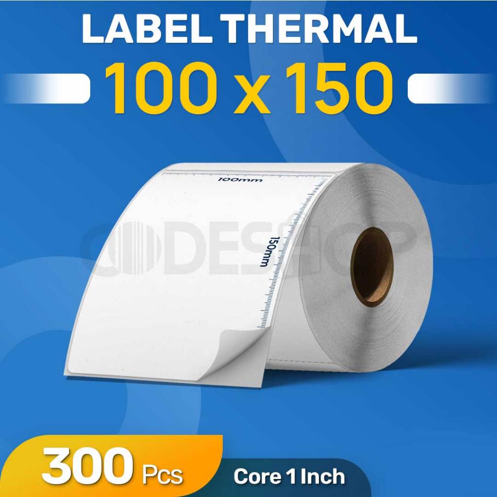 Thermal Label 100X150 Barcode Sticker Address Send 100 X 150 300 PCS ...