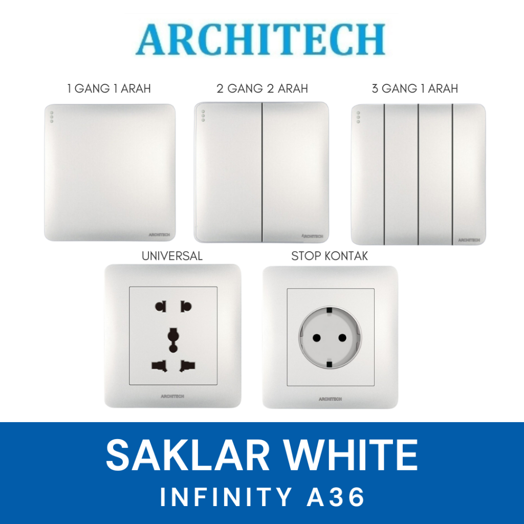 ARCHITECH WHITE INFINITY LIGHT SWITCH / LIGHT SWITCH / WALL SWITCH ...
