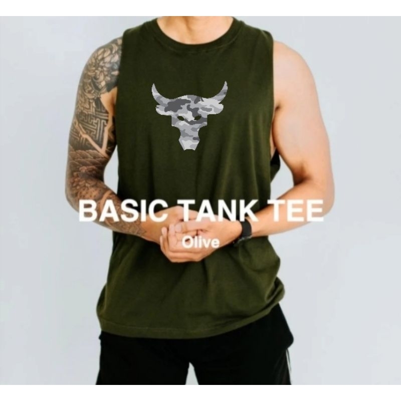 Men's Low Cut Singlet Lekbong Singlet Screen Printed Camo Striped Army ...