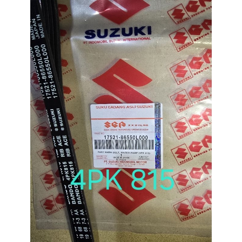 Fan BELT FAN STRAP 4PK 815 (17521-86550) SUZUKI APV FUTURA INJECTION ...