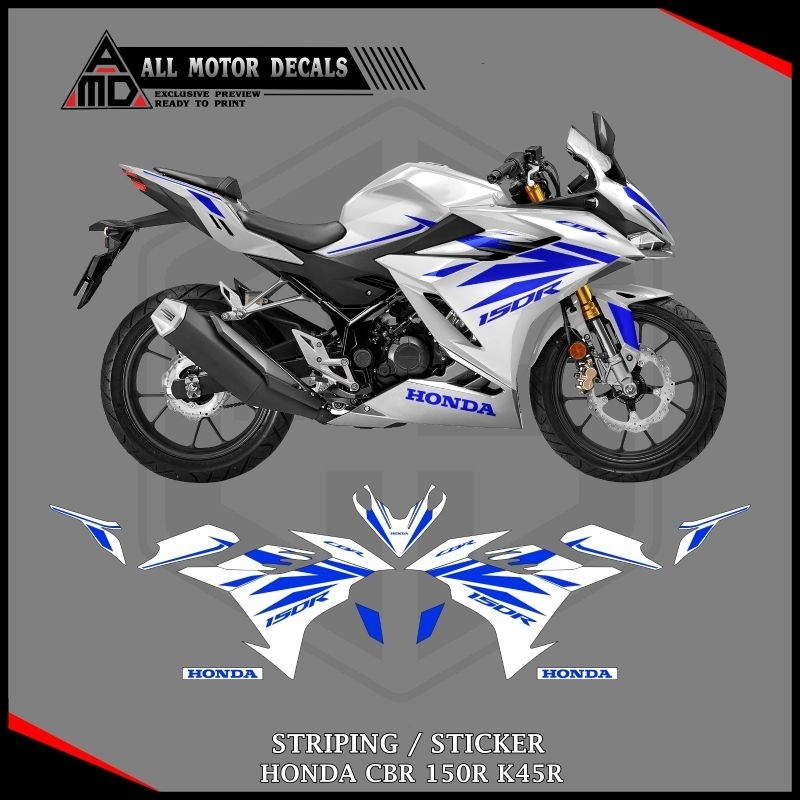 Striping HONDA CBR 150R K45R ABS / STANDARD - STICKER CBR 150 R NEW 2021, 2022, 2023, 2024, 2025 ...