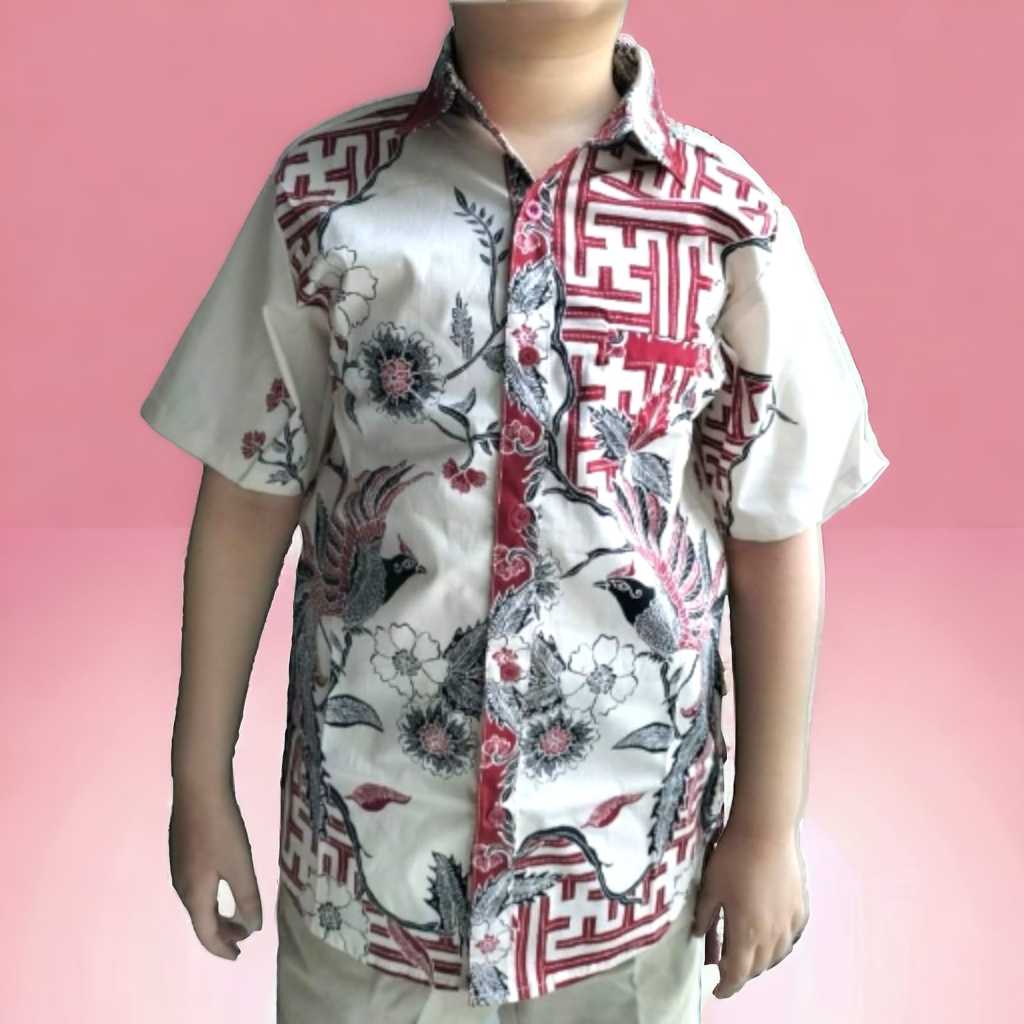 MERAH Boys' Batik/Boys' Batik with Red Shades YIHUA Series 031 | Shopee ...