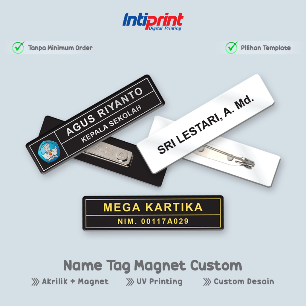 Custom Name Tag/Acrylic Nameplate/Magnet Nametag Print UV Acrylic ...