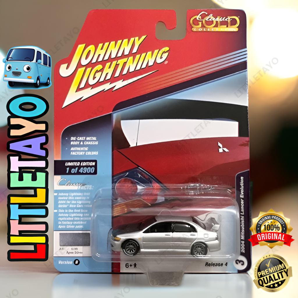 JOHNNY LIGHTNING 2004 MITSUBISHI LANCER EVOLUTION SILVER JAPAN CAR ...