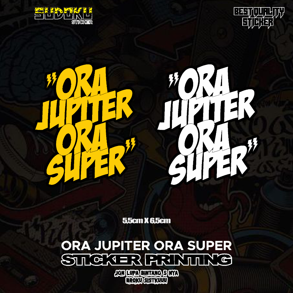 STICKER PRINTING STICKER ORA JUPITER ORA SUPER VIRAL FYP AESTHETIC ...