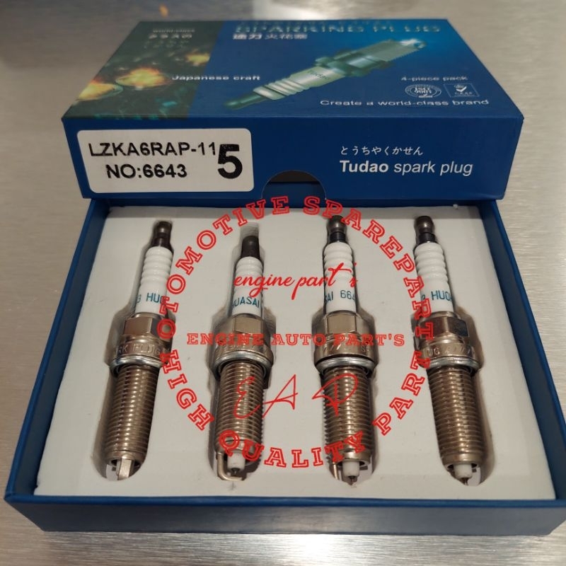 Iridium SPARK PLUG NISSAN TEANA JUKE SERENA MARCH LZKA6RAP-11 1SET 4PCS ...