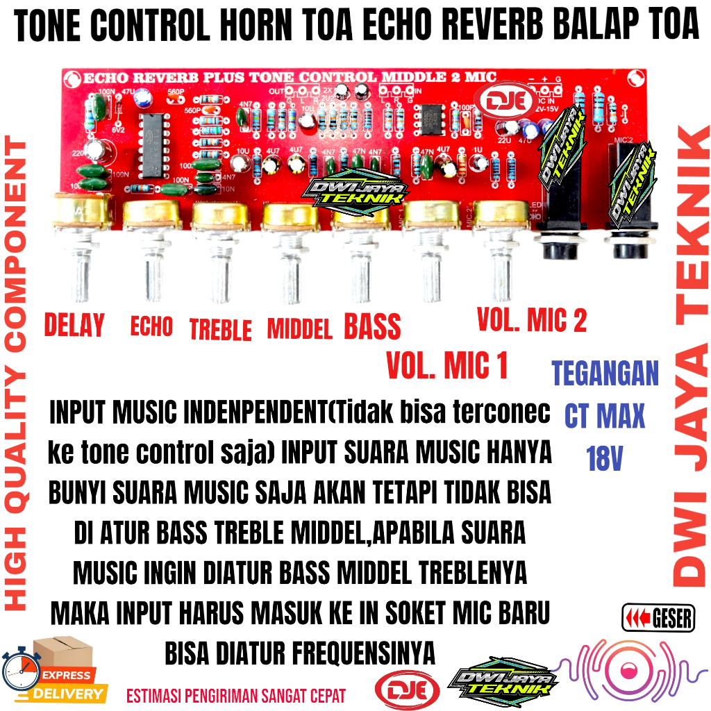 Tone Control Horn TOA Echo Reverb Special TOA Racing | Shopee Philippines