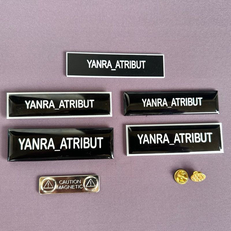 Nameplate / Name Tag Paku Magnet Safety Pin Request Your Own Name ...