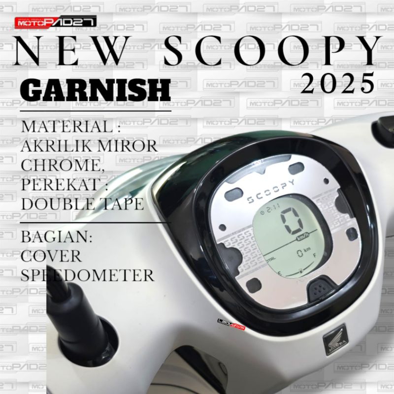 Motopad27 Garnish cover Motorcycle speedometer New Scoopy 2025 ...