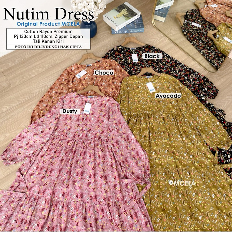 Nutim Dress BY MOELA (Front Zipper Motif Dress - Busui) | Shopee Philippines