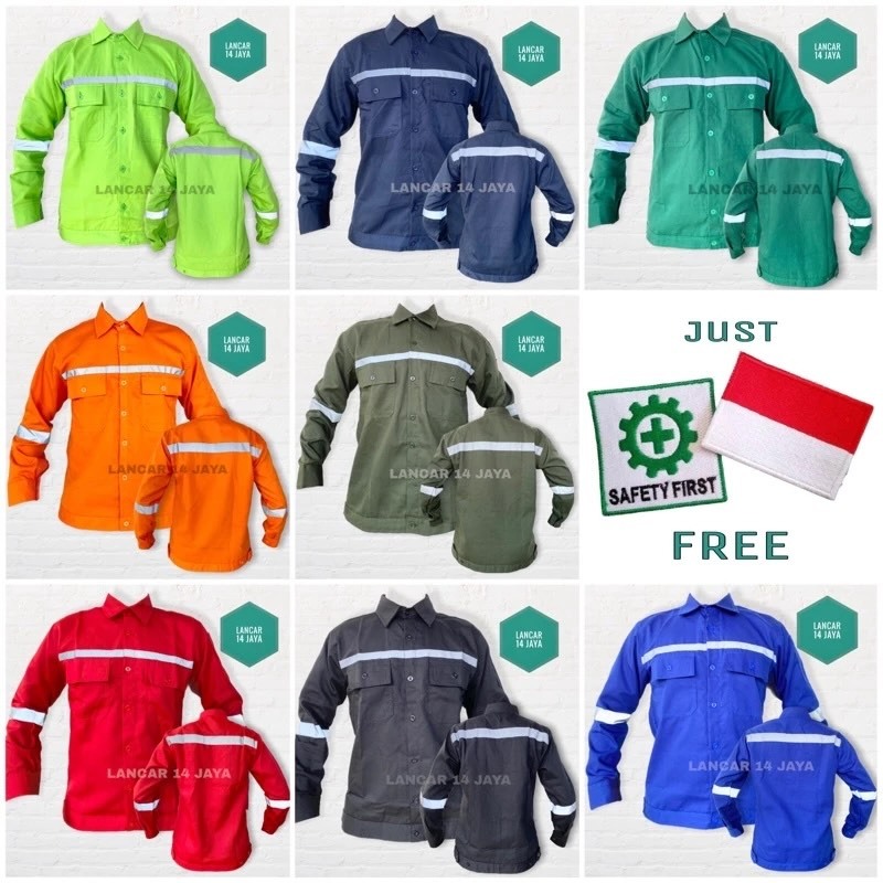 KEMEJA Project Work Clothes/Field Work Uniforms/Long Sleeve Safety ...