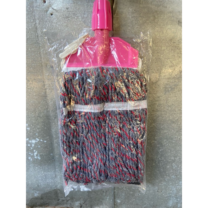 KAYU Wick floor mop / Wooden handle mop (not easy to fall off) | Shopee ...