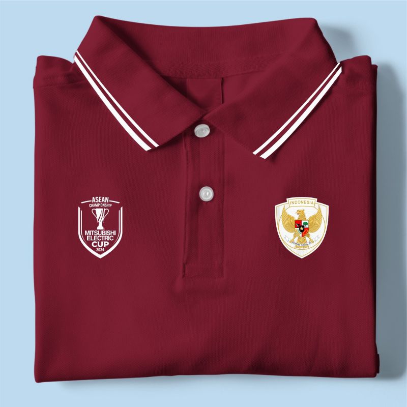 Indonesian National Team Home Away 3rd Aff 2024 polo shirt collar ...
