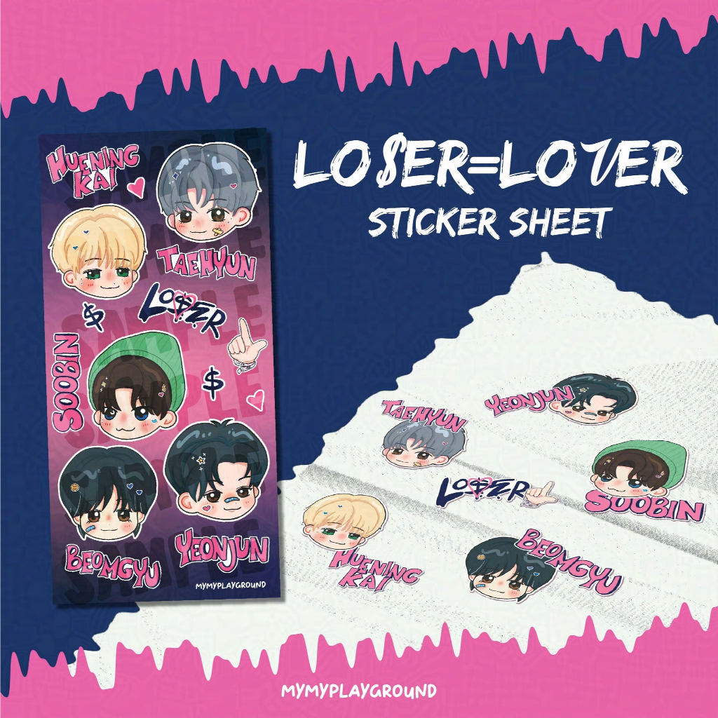 Mymy Playground Tomorrow X Together (XT) Fanmade Deco Sticker Sheet 'Lo ...