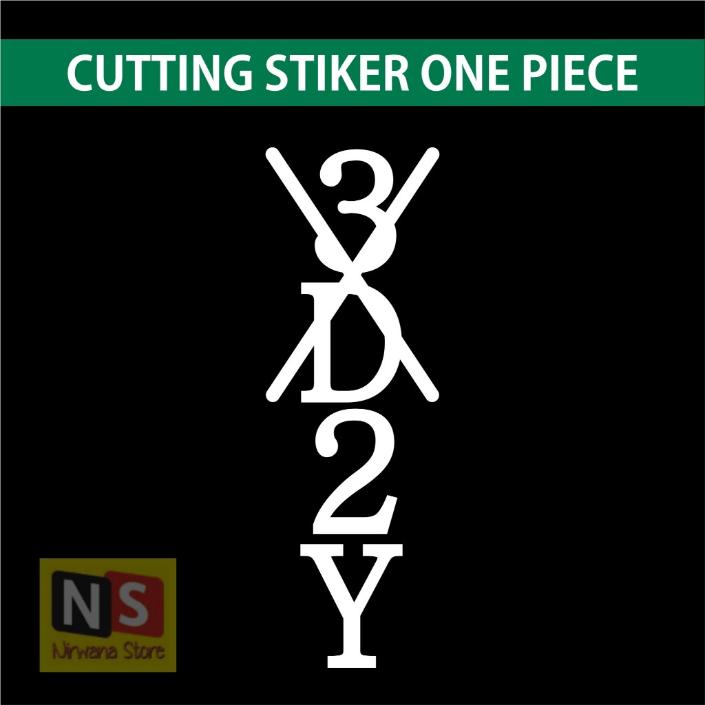 Cutting 3D2Y One Piece Stickers for Motorcycles, Laptops, Helmets, Car ...