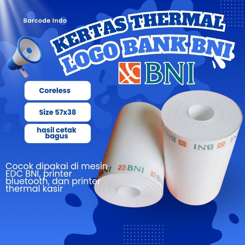 Bni Logo Thermal Paper BNI Otani Agent BNI EDC Receipt | Shopee Philippines