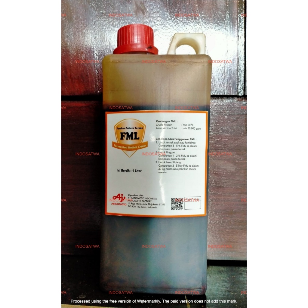 Fml Ajinomoto 1 Liter High Protein Alternative Feed Fermentation ...