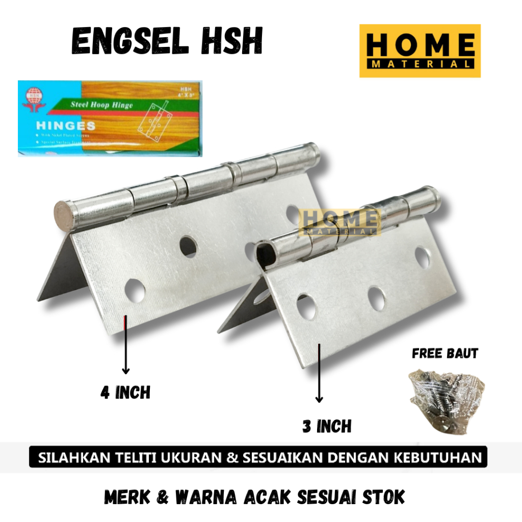 Homematerial HSH silver 3 inch 4 inch window door hinges | Shopee Philippines