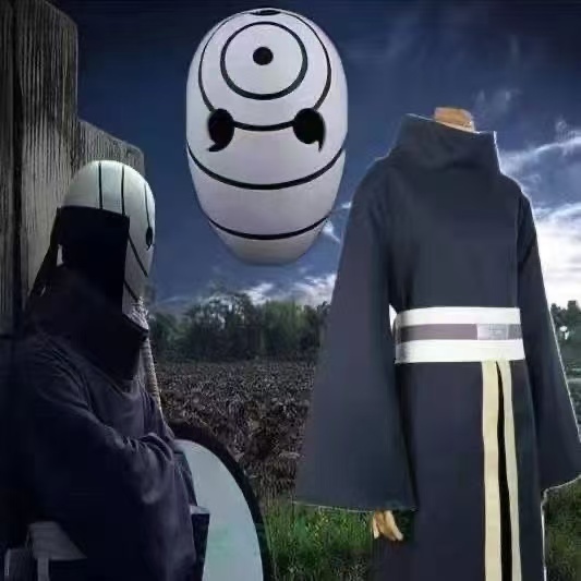 Naruto Uchiha wearing earth cosplay costume, mask, male Xiao organizing ...