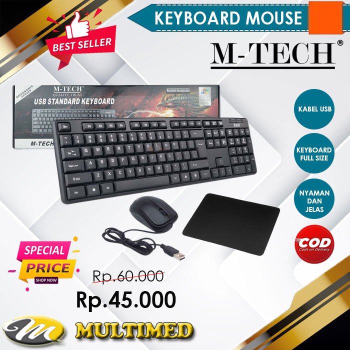 Original M-Tech USB Wired Mouse Keyboard | Shopee Philippines