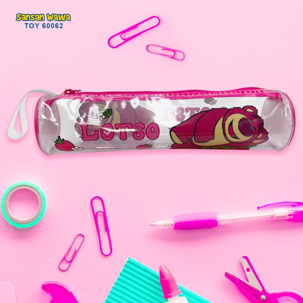 Round Pencil Case for Cinnamoroll, Lotso, Cars, Flamingo, Dino, Mermaid ...