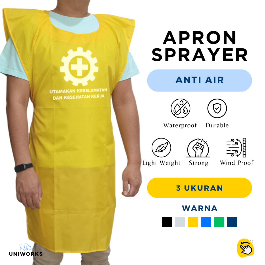 UNIWORKShop Waterproof Apron Waterproof Apron Poncho Sprayer PPE Spray ...