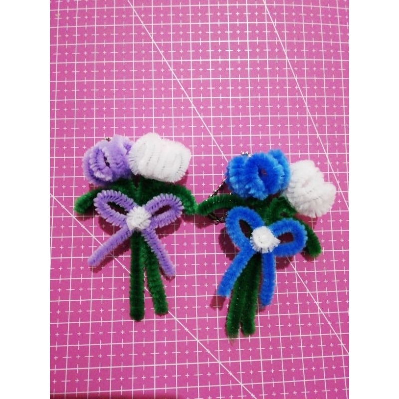 GANTUNGAN Keychain Tulip Pipe Cleaner Aesthetic fur wire | KEYCHAINS ...
