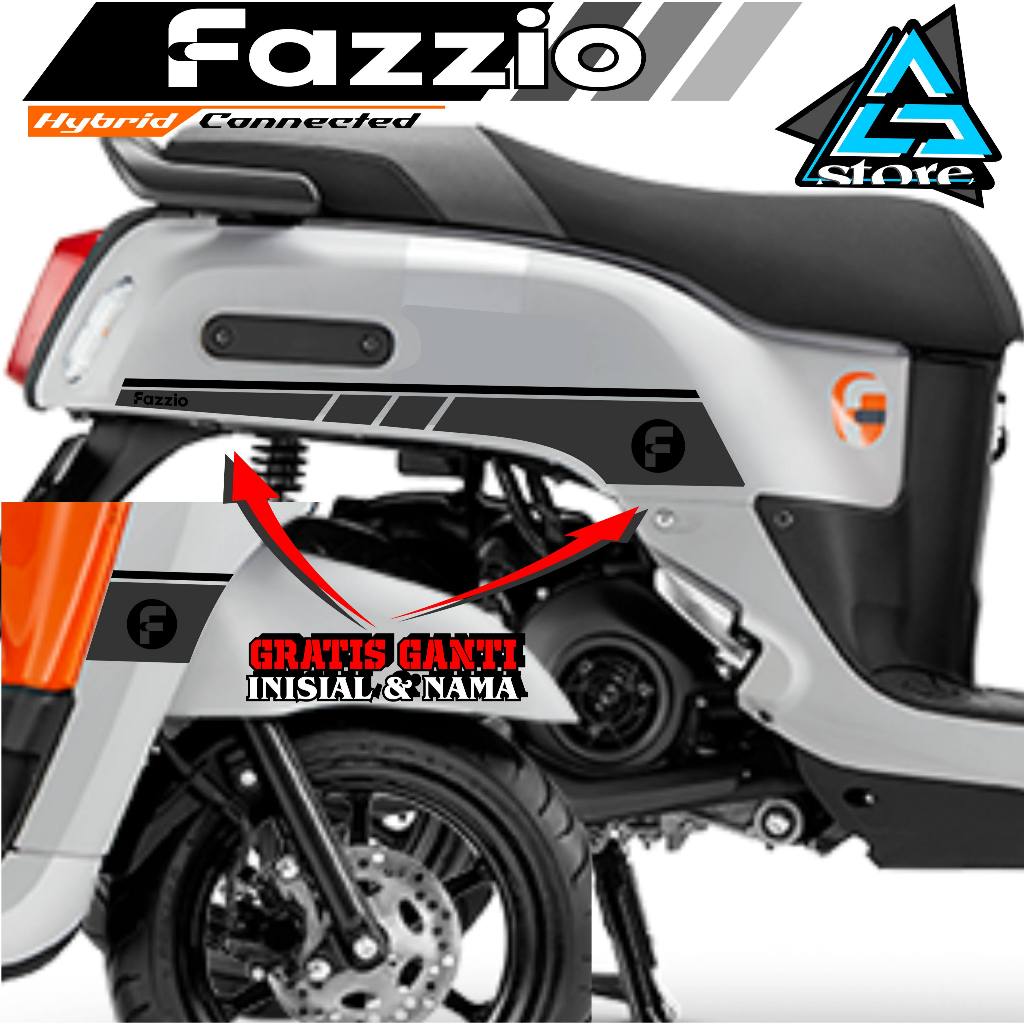 Fazzio STRIPING/CUT STICKER/F.409B/FZIO STICKER/LOGO STICKER/MOTORCYCLE ...