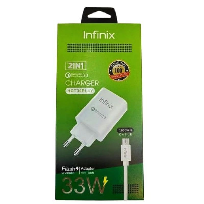 Infinix CHARGER 2 IN 1 33W TYPE C AND MICRO USB ADAPTER & CABLE ...