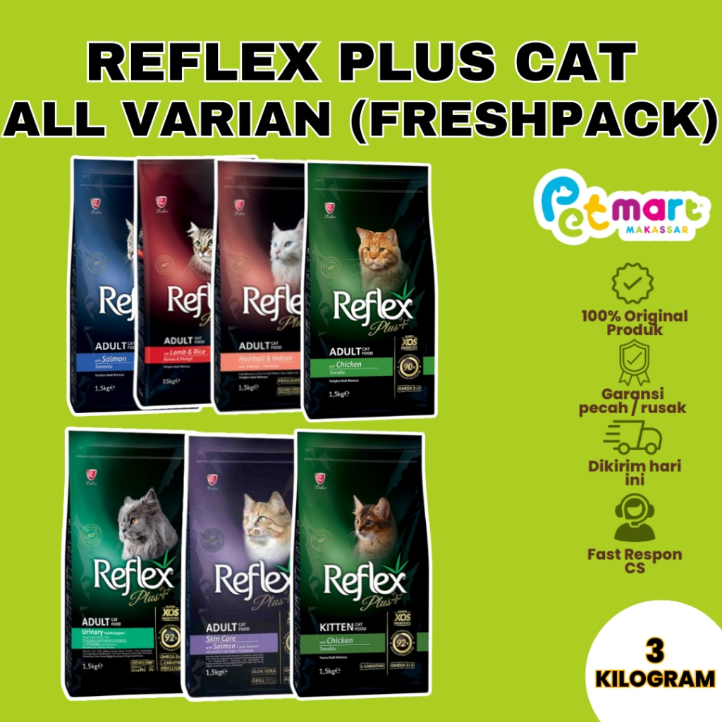 Reflex Plus Cat Dry Food All Freshpack Variants | Shopee Philippines