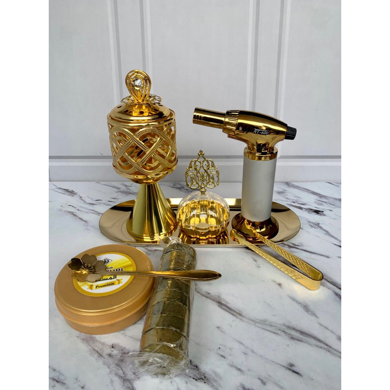 Ready to Burn Package / Mabkharah Gold Set Elegant / Mabkhara Set ...