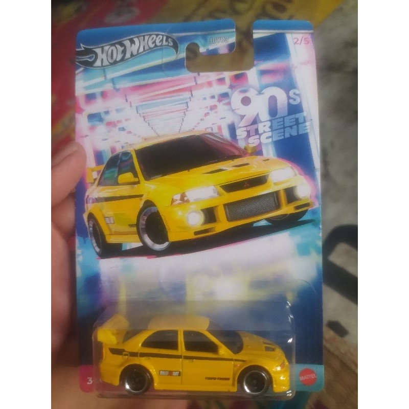 Diecast hotwheels car mitsubishi lancer evolution vi 90's street scene ...