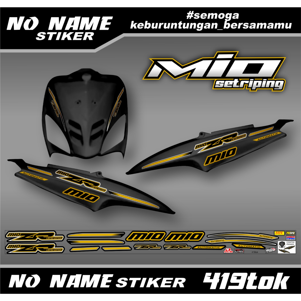 Mio 110 Smile/Sporty Striping Sticker (419tok) 2008 2009 2010 2012 2013 ...