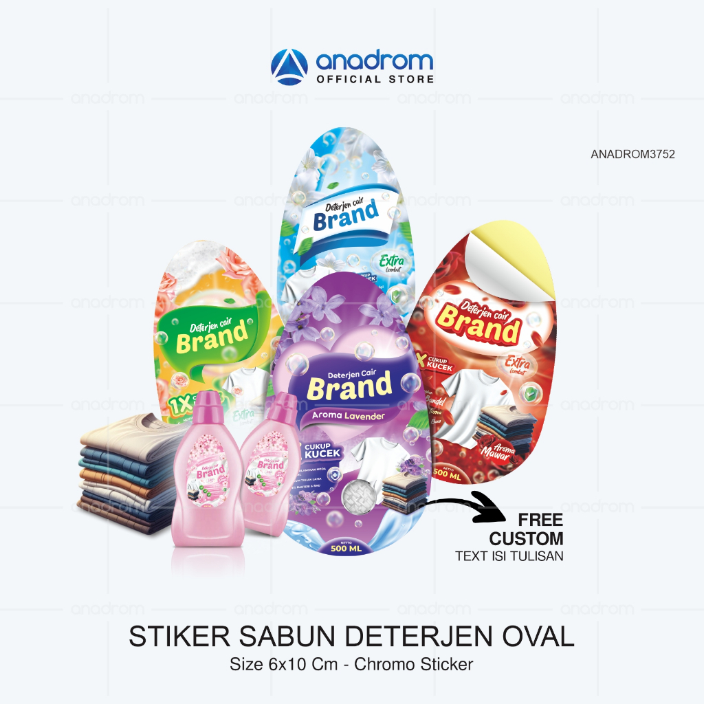 Oval Clothes Detergent Soap Packaging Sticker | Clothes Detergent Soap ...