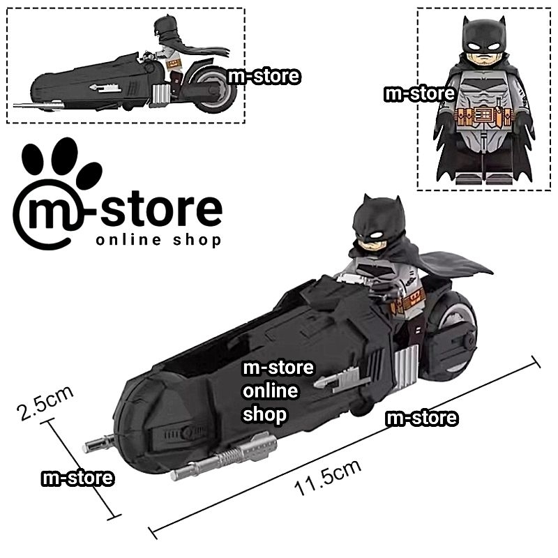 Brick batman white knight mini toy figure and batpod | Shopee Philippines