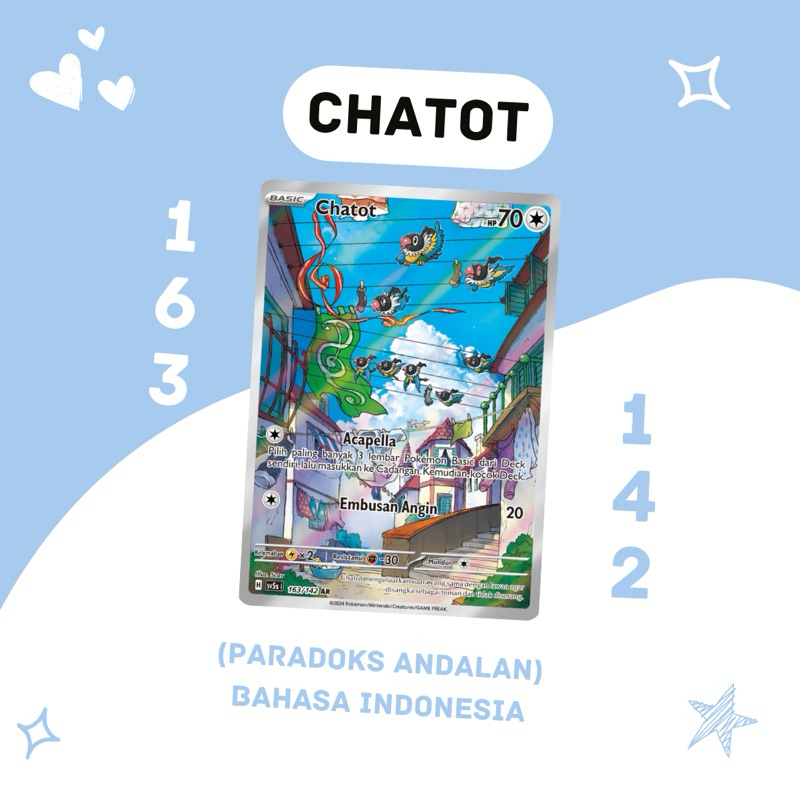 Chatot AR SV5S 163/142 Pokemon TCG Indonesia | Shopee Philippines