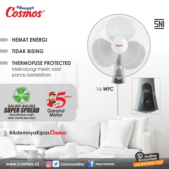 Cosmos Fan with Remote Wall Fan 16 Inch 16-WFCR 16-WFGR | Shopee ...