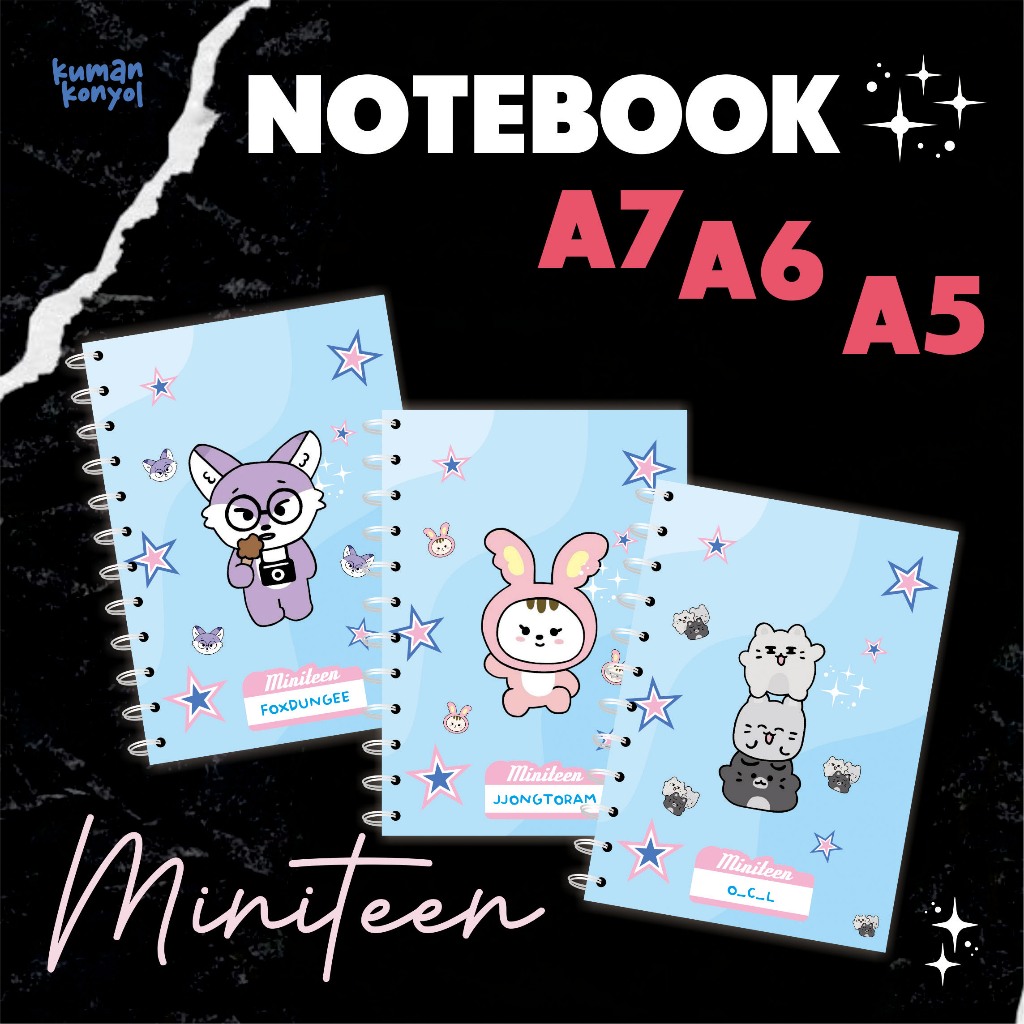 Miniteen NOTEBOOK SEVENTEEN BOOK NOTEBOOK NOTE BOOK BLOCK NOTEBOOK ...