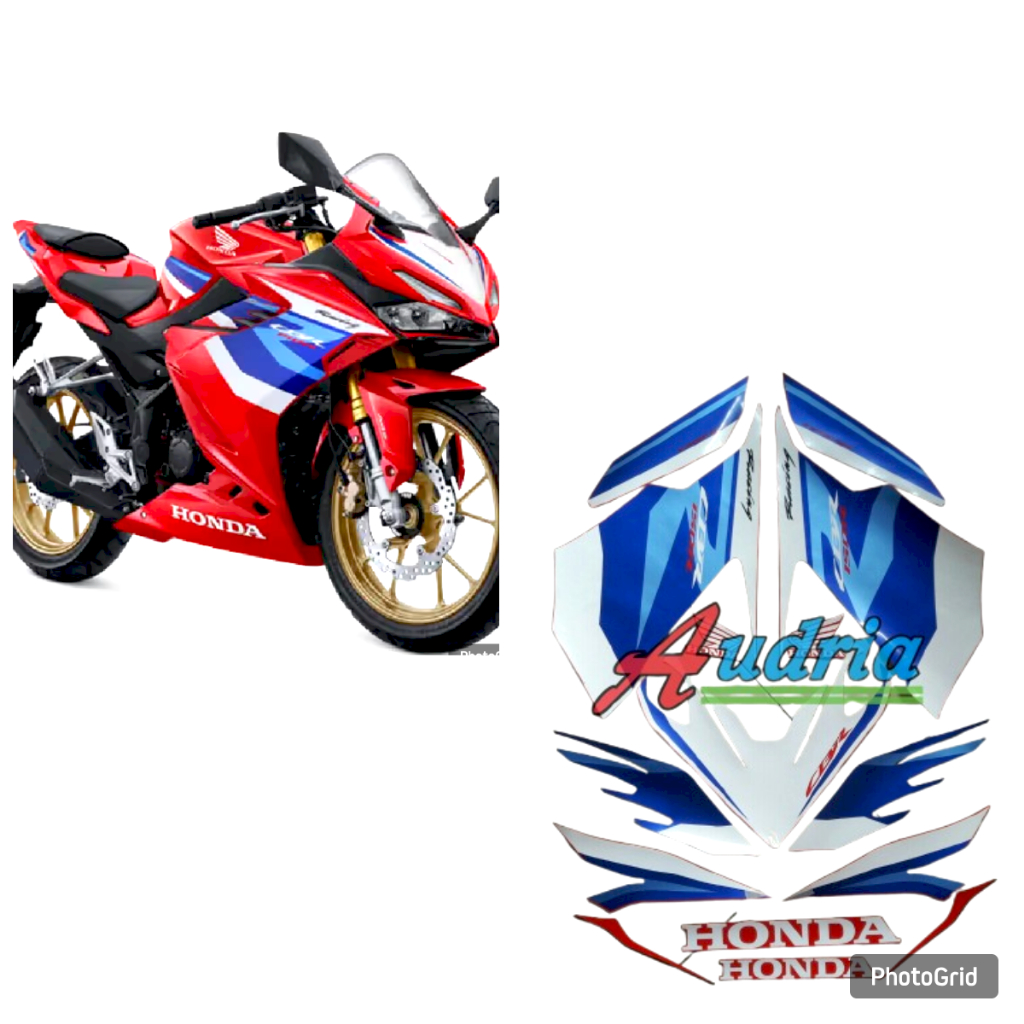 MERAH Red and blue 2025 Honda CBR 150r motorbike Striping | Shopee ...