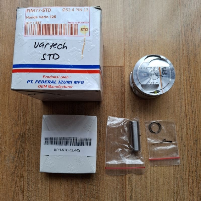 Piston Kit Piston Ring Vario 125 FIM Custom.PNP Supra 125 Kirana 125 ...