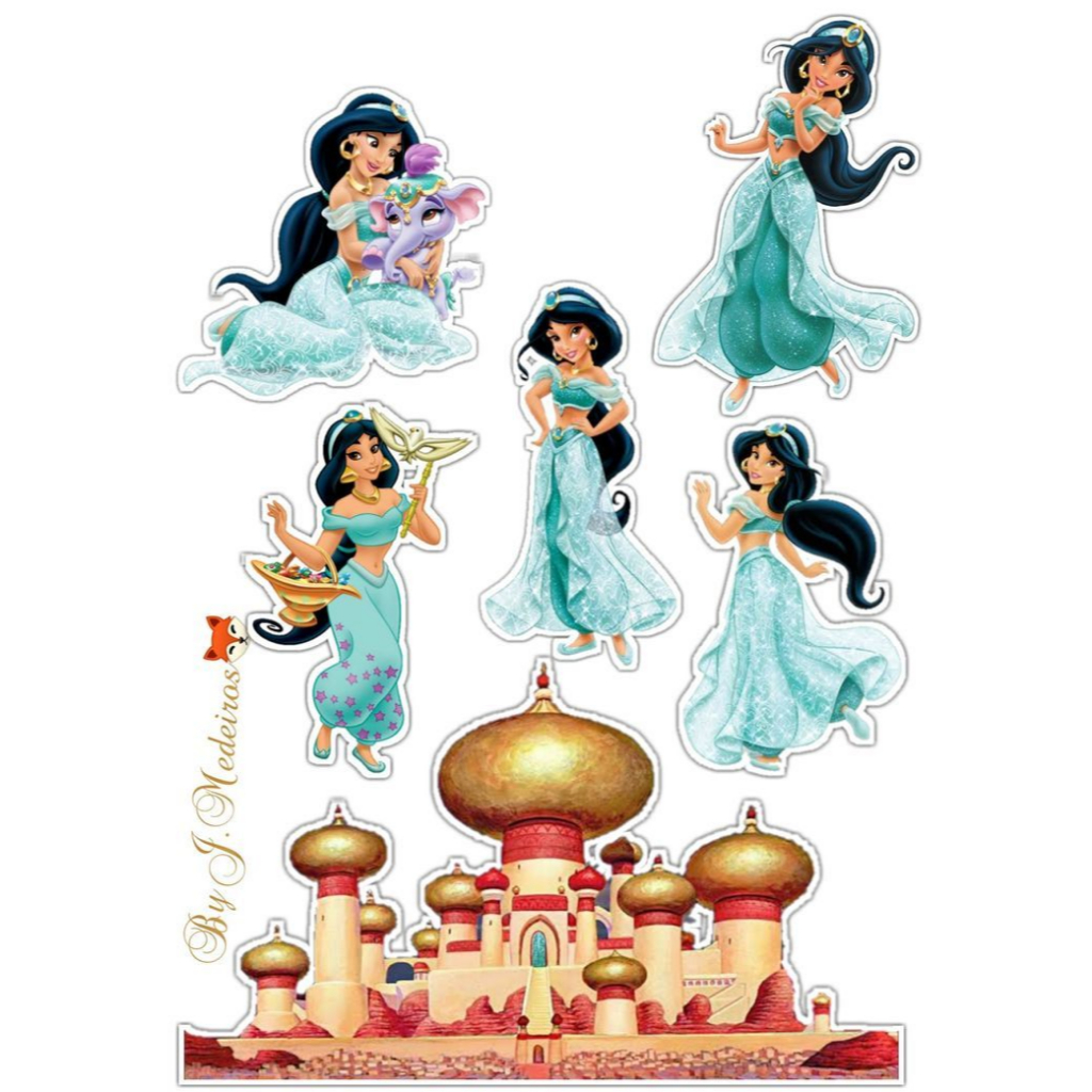 Jasmine Topper / Topper for Birthday Cakes / Topper Can Custom Name ...