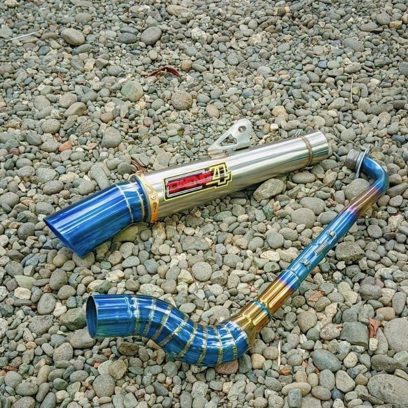 High Mount Exhaust Muffler Conical Open Spec Daeng sai4 51mm Pipe Xrm ...