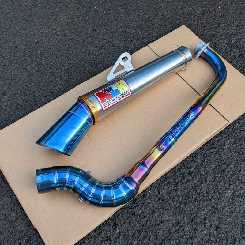 High Mount Exhaust Muffler NLK Conical Open Spec 1set Pipe For xrm 125 ...