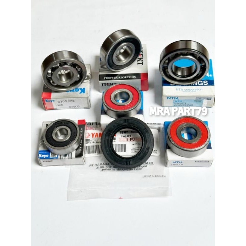 Bearing RASIO SET 6PCH KOYO/NTN JAPAN+WHEEL SIL 2DP YAMAHA NMAX 155 OLD AEROX 155 OLD LEXI 125 ...