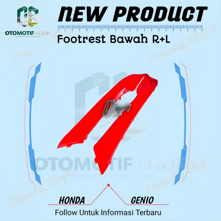 MERAH Honda Genio Red Chilli R+L Lower Footrest / LR Genio K0J Deck ...