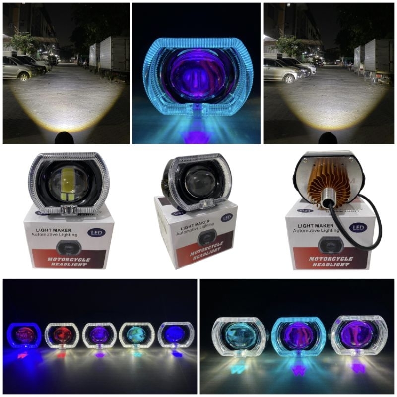 Biled Style Mini Cut Off Shroud Black & Chrome Projie Lamp 45 Watt ...