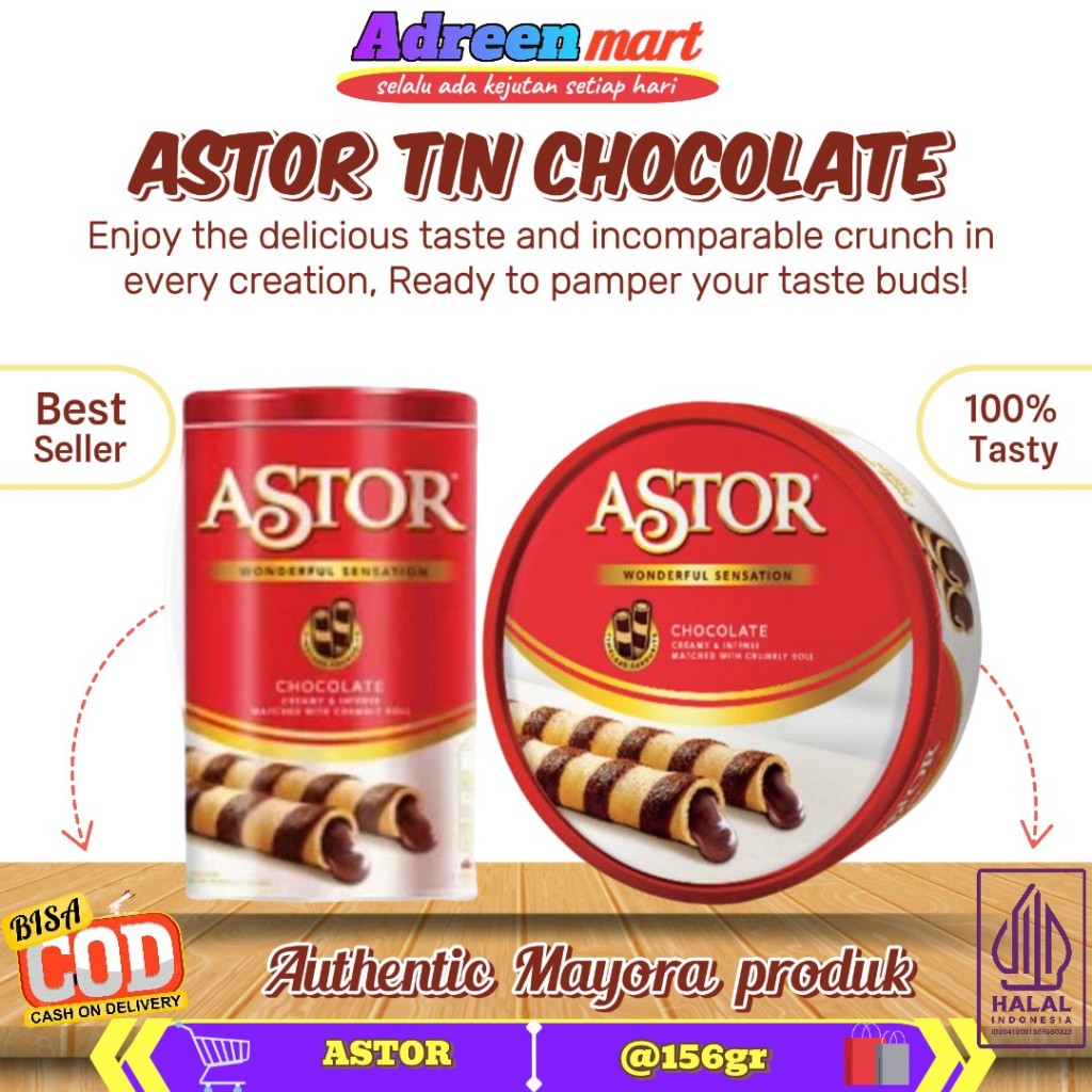 Astor WAFER STICK DOUBLE CHOCOLATE TIN 330 GR | Shopee Philippines
