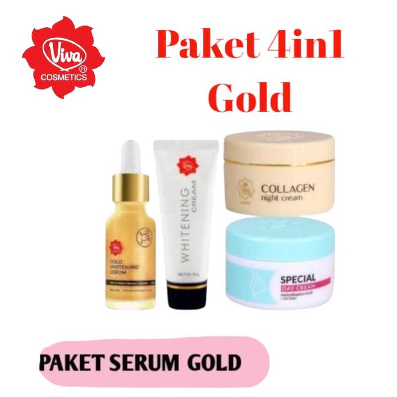 Viva FLEX SKINCARE PACKAGE/GOLD SERUM 4IN1 ~ ORIGINAL 100% | Shopee ...