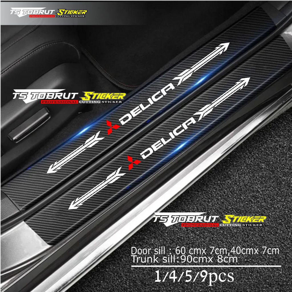 Mistubishi delica car sticker carbon 3d sctiker car leg protector ...