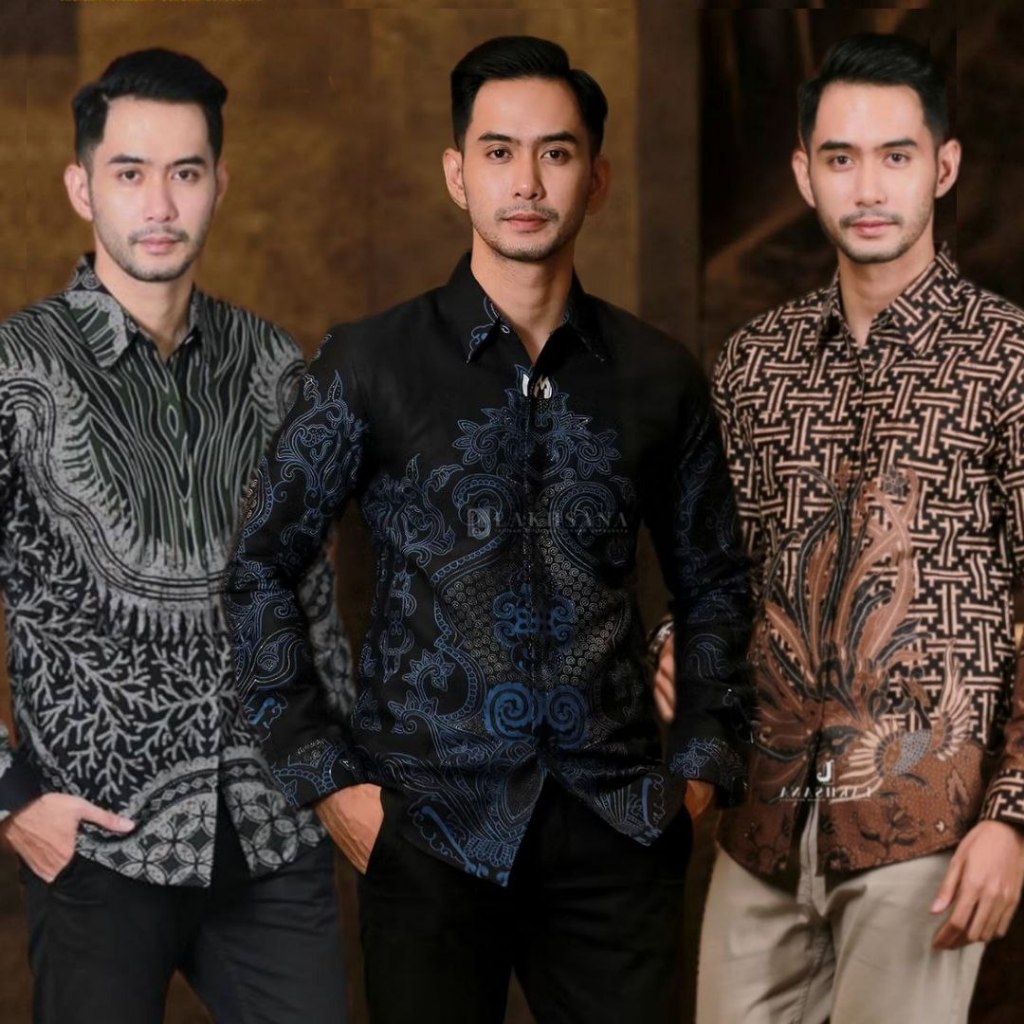 KEMEJA Men's Batik Shirts for Boys and Boys Long Sleeve Modern Batik ...
